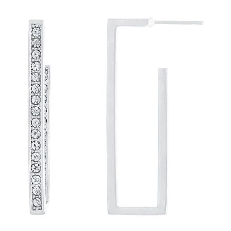 Click here for Sparkle Allure Crystal Pure Silver Over Brass Rect... prices