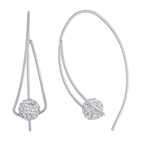 Click here for Athra Fine Silver Plated Teardrop Earrings w/ Crys... prices