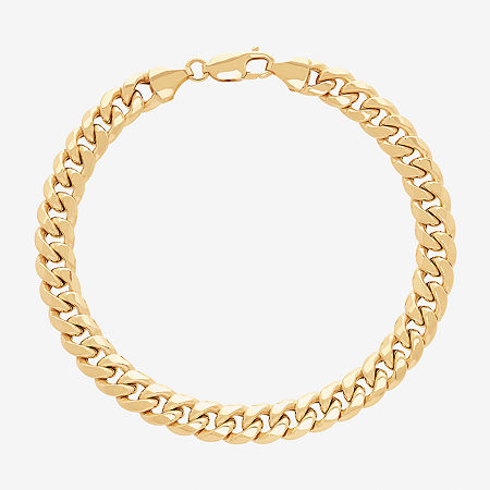 Click here for Womens 14K Gold 8 1/2 Inch Hollow Curb Chain Brace... prices