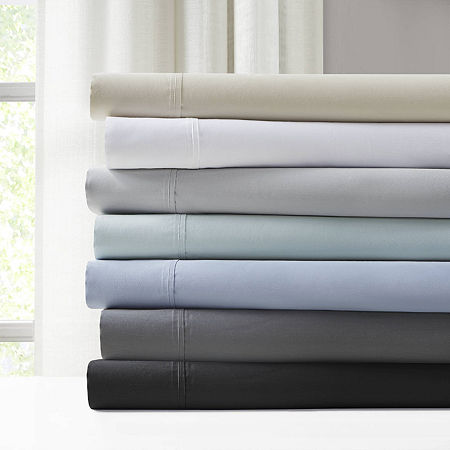 Madison Park 1500 Thread Count Cotton Blend 4-Pc. Sheet Set  King - Black