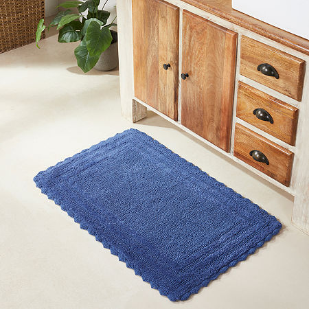 Click here for Better Trends Lilly Crochet Bath Rug  One Size  Bl... prices
