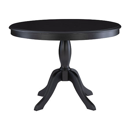 Click here for Newbern Round Wood-Top Dining Table  One Size  Bla... prices