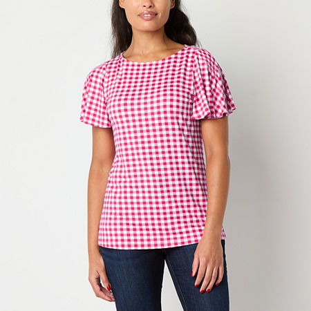 Click here for Liz Claiborne Womens Round Neck Short Sleeve Blous... prices