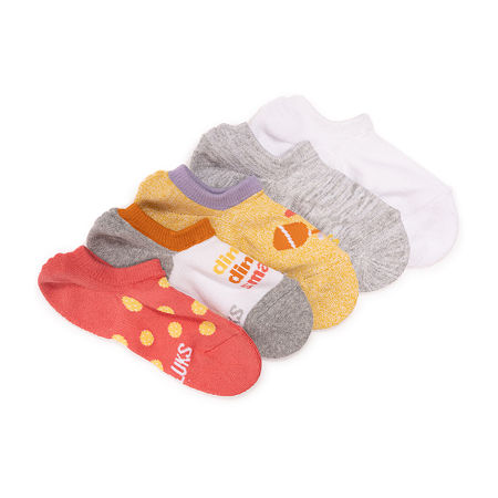 Muk Luks Womens Set of 5 Pickleball No Show Socks - Bright