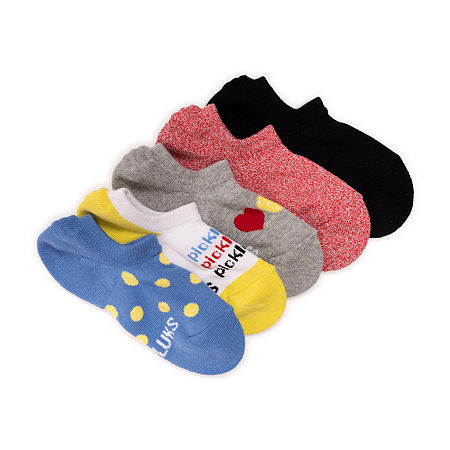 Muk Luks Womens Set of 5 Pickleball No Show Socks - Primary