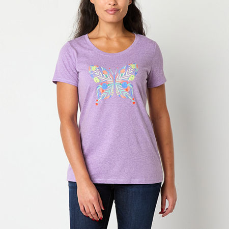 Click here for St. Johns Bay Womens Crew Neck Short Sleeve T-Shir... prices