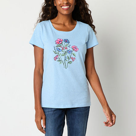 Click here for St. Johns Bay Womens Crew Neck Short Sleeve T-Shir... prices