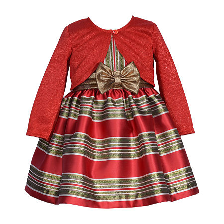 Click here for Bonnie Jean Toddler Girls Striped Dress Set  4t  R... prices