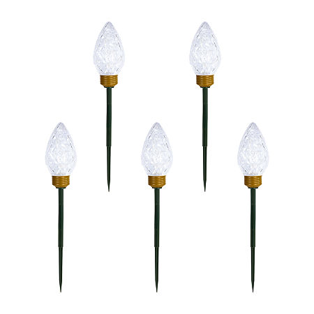 Northlight Lighted Led Christmas Pathway Marker with Lawn Stakes - Clear
