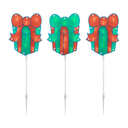 Click here for Northlight Prelit Gift Box Pathway Markers Christm... prices