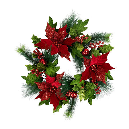 Click here for Northlight 24in Glittered Unlit Wreath  One Size... prices