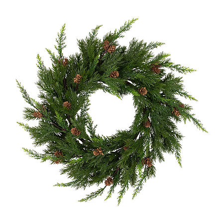 Click here for Northlight Cypress And Pine Cone Unlit Wreath  One... prices