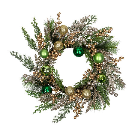 Click here for Northlight Ornaments And Berries Glittered Wreath... prices