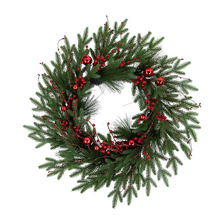 Click here for Northlight Red Berry And Pine Unlit Wreath  One Si... prices