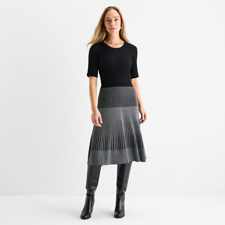 Click here for Liz Claiborne Womens Elbow Sleeve Midi Sweater Dre... prices