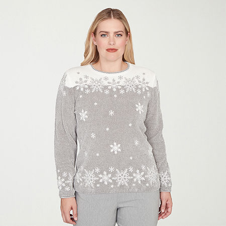 Click here for Alfred Dunner Stockbridge Womens Crew Neck Long Sl... prices