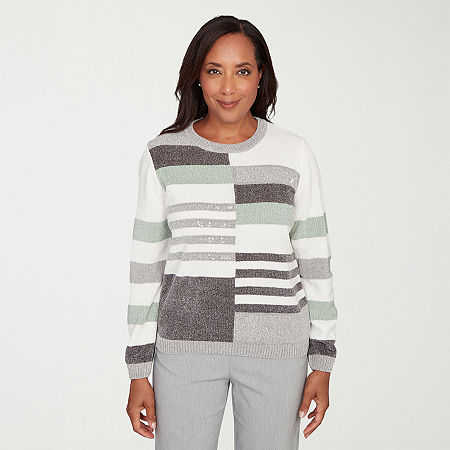 Click here for Alfred Dunner Stockbridge Womens Crew Neck Long Sl... prices