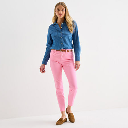 Click here for St. Johns Bay Womens Skinny Fit Jean  10  Pink prices