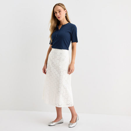 Click here for Liz Claiborne Womens Mid Rise Midi A-Line Skirt  2... prices