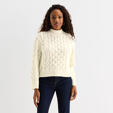 Click here for St. Johns Bay Womens Mock Neck Long Sleeve Pullove... prices