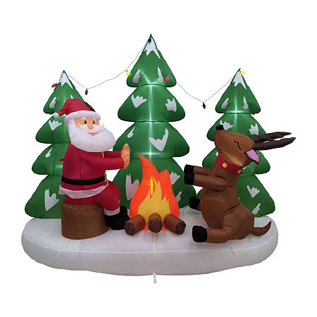 Click here for Northlight Santa And Reindeer Christmas Inflatable... prices