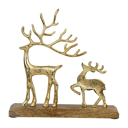 Click here for Northlight 10.25 Metal Gold Reindeer Christmas Tab... prices