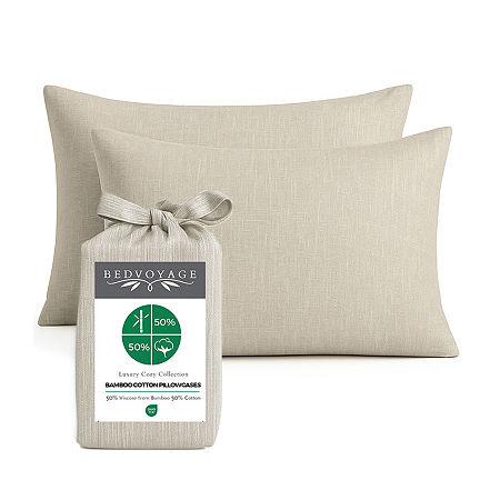 Click here for Bedvoyage Eco-Melange 300tc Pillowcases  One Size... prices