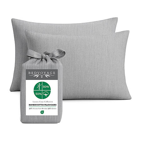 Click here for Bedvoyage Eco-Melange 300tc Pillowcases  One Size... prices