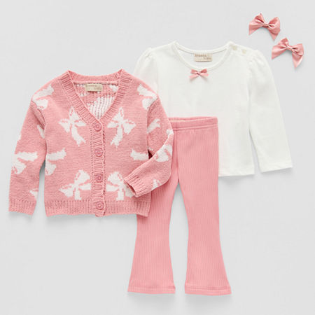 Click here for Btween Bow Cardigan Baby Girls 3-pc. Legging Set... prices