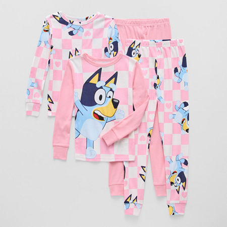 Click here for Little & Big Kid Girls Bluey Crew Neck Long Sleeve... prices