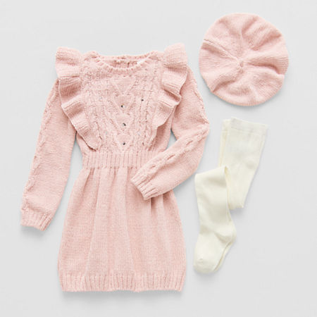 Click here for Little Lass Toddler Girls Long Sleeve Sweater Dres... prices