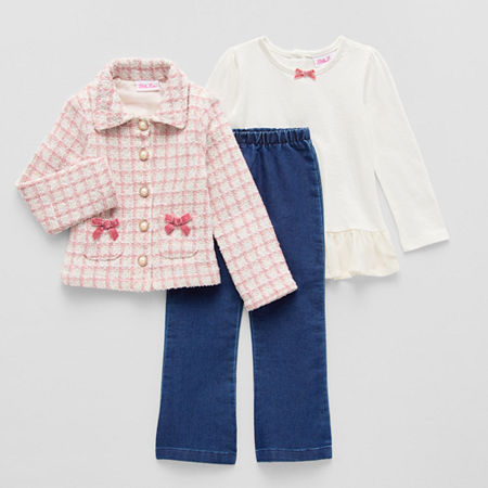 Click here for Little Lass Toddler Girls 3-pc. Pant Set  4t  Pink prices
