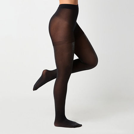 Mixit Womens Silver Lurex Tights  Large  Black