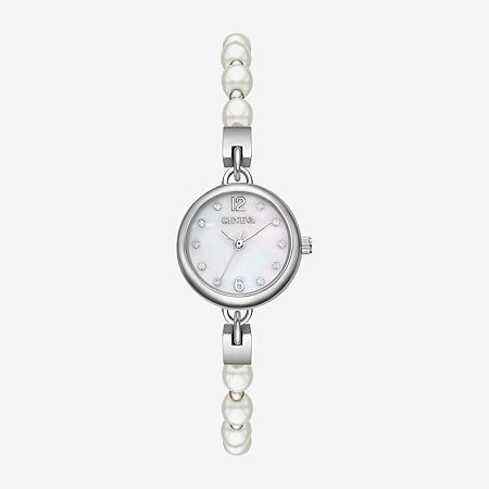 Click here for Geneva Womens Crystal Accent Silver Tone Bracelet... prices