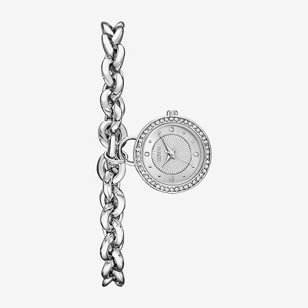 Geneva Womens Crystal Accent Silver Tone Bracelet Watch Fmdjm312  One Size  White