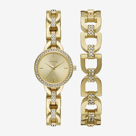 Click here for Geneva Womens Crystal Accent Gold Tone Bracelet Wa... prices