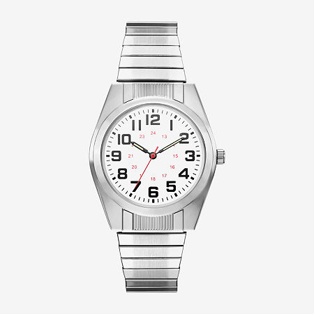 Click here for Mens Silver Tone Stainless Steel Expansion Watch F... prices