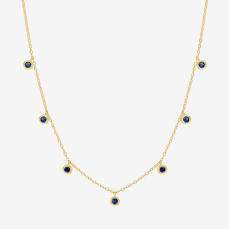 Click here for Lab Created Gemstone 14K Gold Over Silver 18 Inch... prices