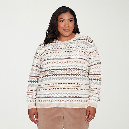 Click here for Alfred Dunner Plus Vienna Womens Crew Neck Long Sl... prices