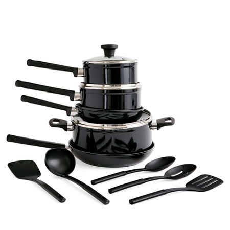 Click here for Cooks Ceramic 13-pc. Cookware Set  One Size  Black prices