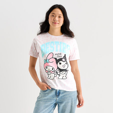 Click here for Kuromi And My Melody All Over Print Boyfriend Tee... prices