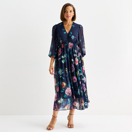 Click here for Isabel & Nina Womens Long Sleeve Floral Maxi Dress... prices