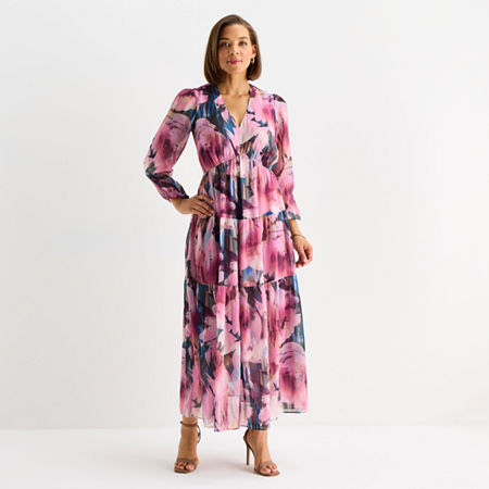 Click here for Isabel & Nina Womens Long Sleeve Floral Maxi Dress... prices