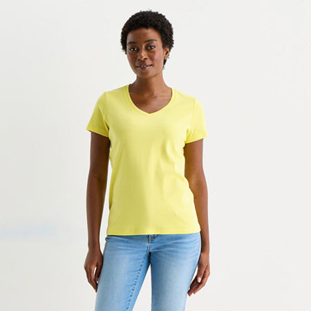 Click here for St. Johns Bay Womens Tall V Neck Short Sleeve T-Sh... prices