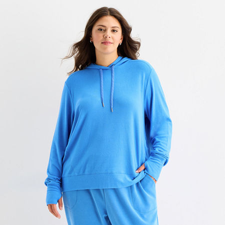 Click here for Stylus Womens Plus Hooded Long Sleeve Sweatshirt... prices