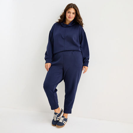 Click here for Stylus Womens Plus Cuffed Mid Rise Jogger Pant  1x... prices