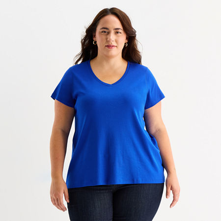 Click here for St. Johns Bay Womens Plus Easy-on + Easy-off V Nec... prices