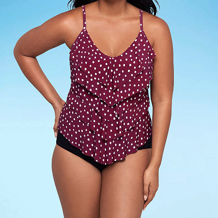 Click here for Trimshaper Womens Dots Tankini Swimsuit Top  14  R... prices