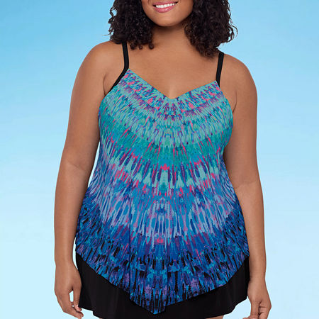 Click here for Trimshaper Womens Tie Dye Plus Tankini Swimsuit To... prices