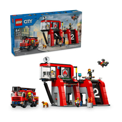 LEGO® City Fire Station Building Blocks 843-pc., Color: Multi - JCPenney